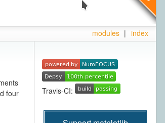 Remove badges from website side bar · Issue #9996 · matplotlib ...
