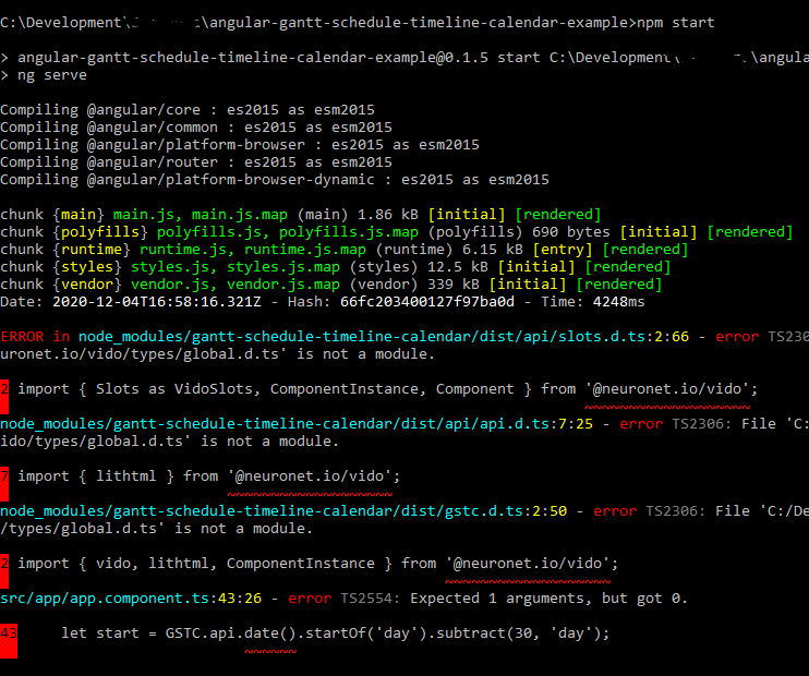 Using in an Angular project breaks the build due to type errors · Issue ...