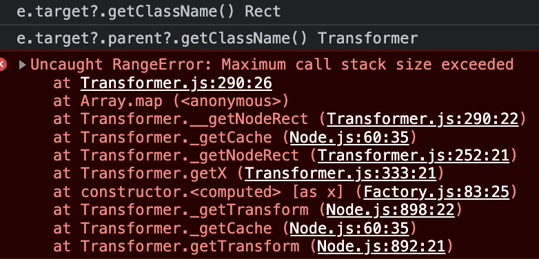 Transformer: Maximum call stack size exceeded · Issue #1507 · konvajs/konva · GitHub