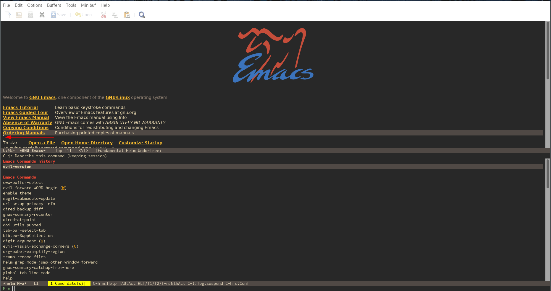 M-x moves the cursor position in visual mode · Issue #1357 · emacs-evil/evil · GitHub