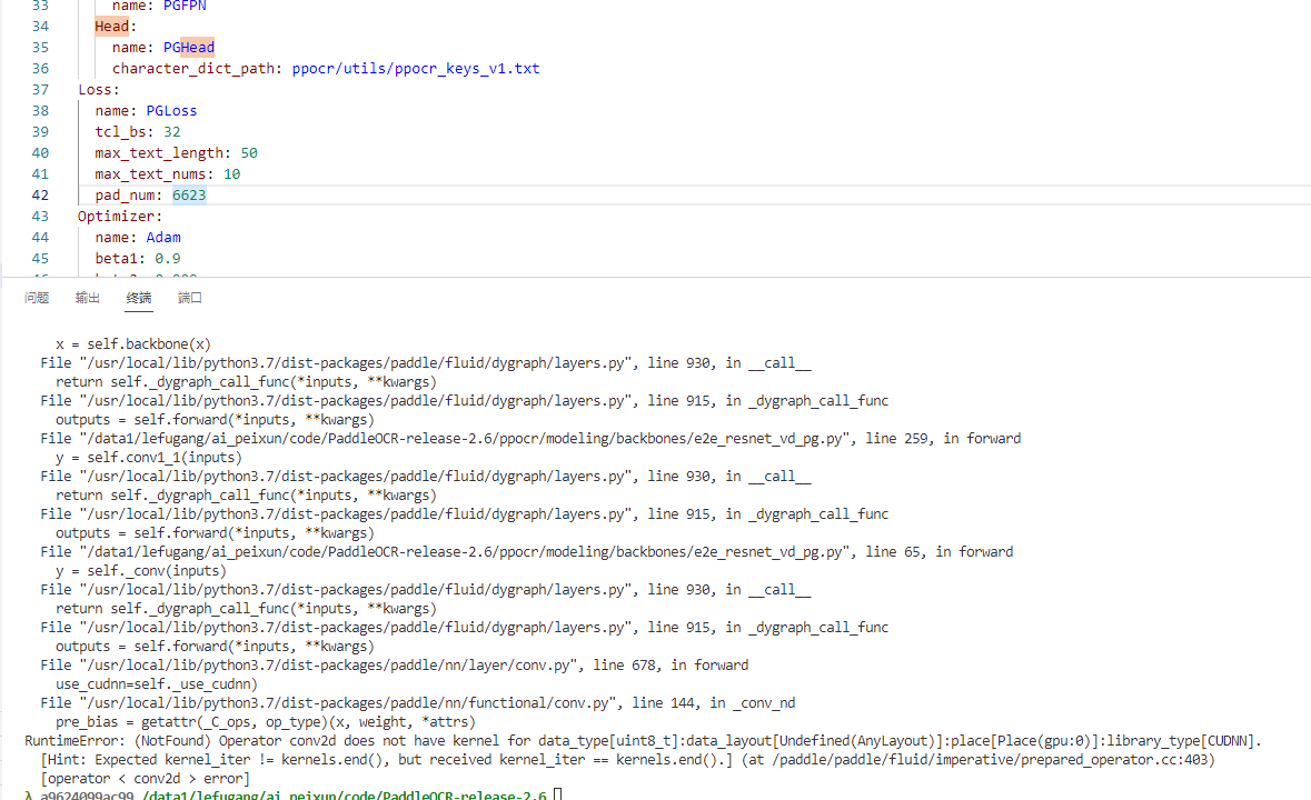 运行印章识别pgnet算法报错 · Issue #9064 · PaddlePaddle/PaddleOCR · GitHub