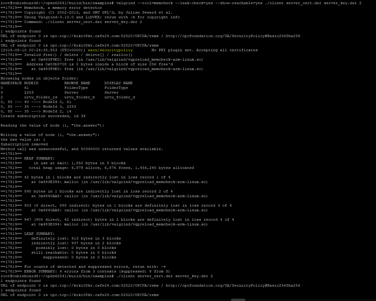 Pointer error when implementing certificate authentication for client · Issue #1966 · open62541 ...