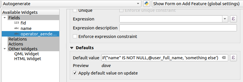 "Apply default value on update" on navigating attribute table · Issue #54446 · qgis/QGIS · GitHub