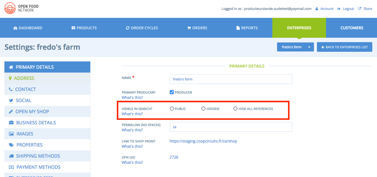 [Enterprise->Create] Visibility is not set · Issue #10038 · openfoodfoundation/openfoodnetwork ...