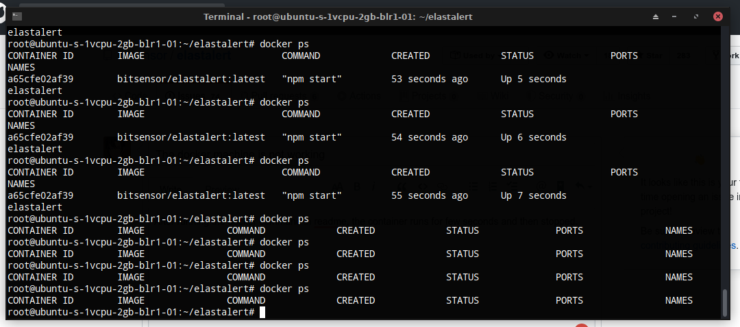 The Docker Machine Is Not Working · Issue 171 · Bitsensor Elastalert · Github