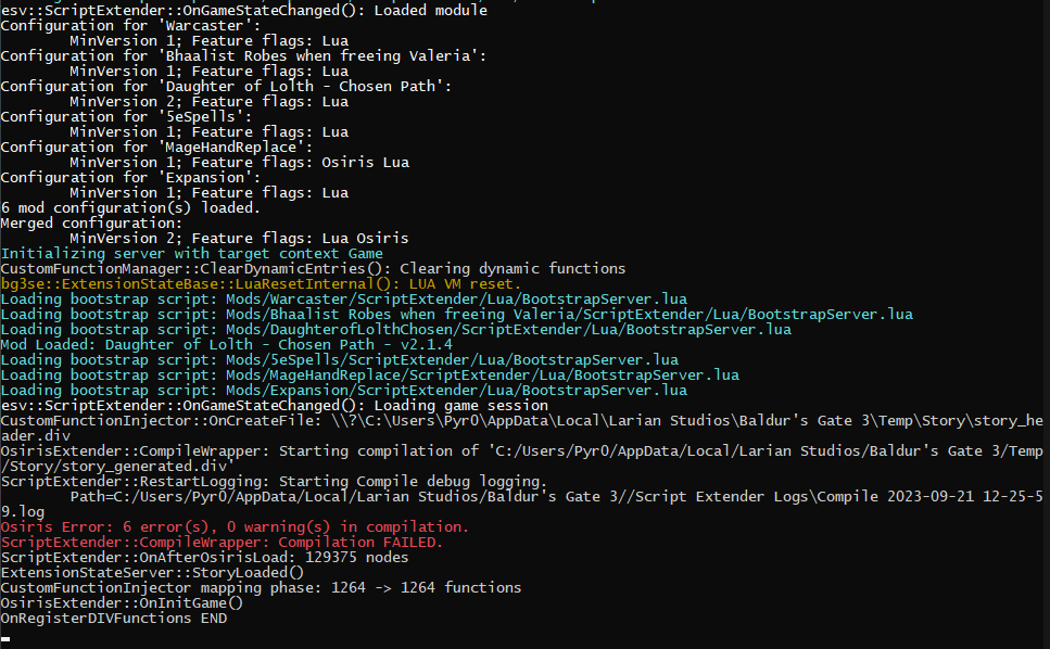 Errors in ScriptExtender Console but no Problem playing/creating new ...