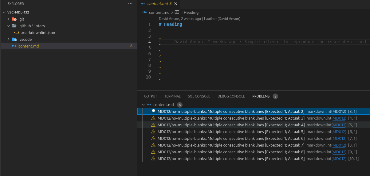 Allow to specify config file location? · Issue #132 · DavidAnson/vscode-markdownlint · GitHub