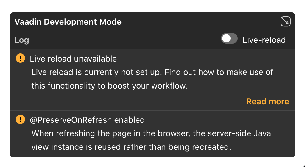 Fix disabled style for reload toggle · Issue #8234 · vaadin/flow · GitHub