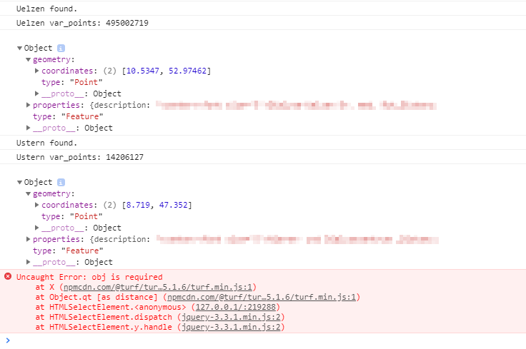 turf/distance "obj is required" · Issue #1627 · Turfjs/turf · GitHub