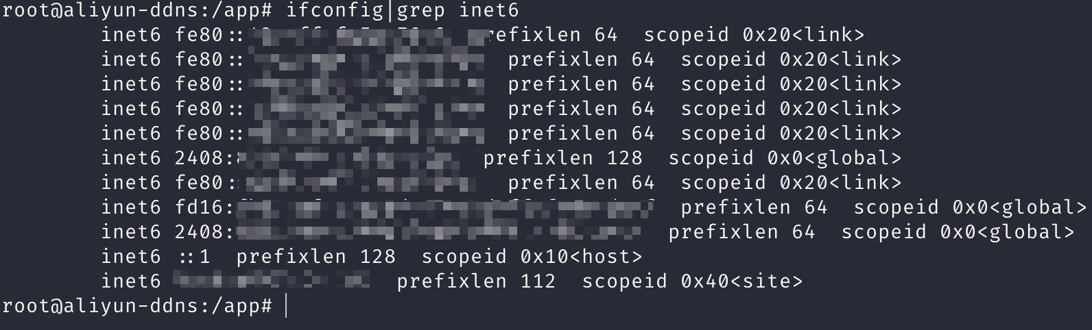 Docker 中从本地网卡获取 IPv6 地址失败 · Issue #78 · sanjusss/aliyun-ddns · GitHub Docker 中从本地网卡获取 IPv6 地址失败 · Issue #78 · sanjusss/aliyun-ddns · GitHub