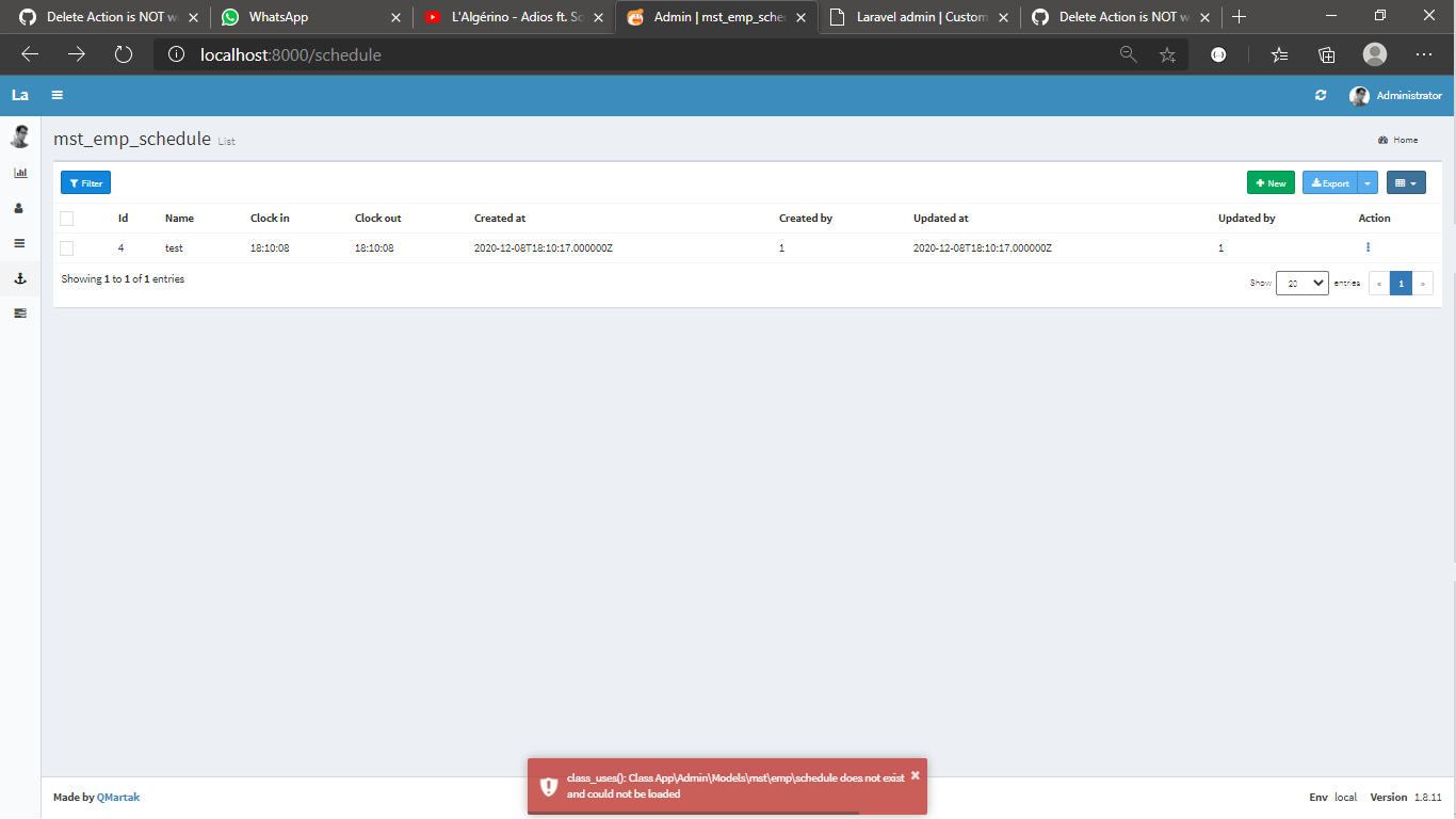 Delete Action is NOT working in "grid" view at any controller · Issue ...