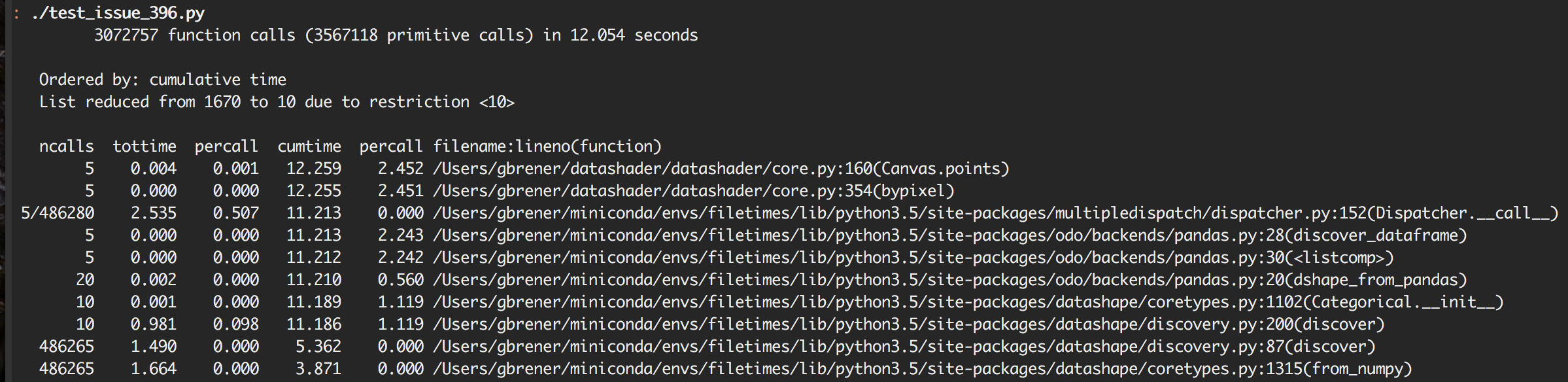 Pandas .astype('category') dramatically decreases performance · Issue #396 · holoviz/datashader ...