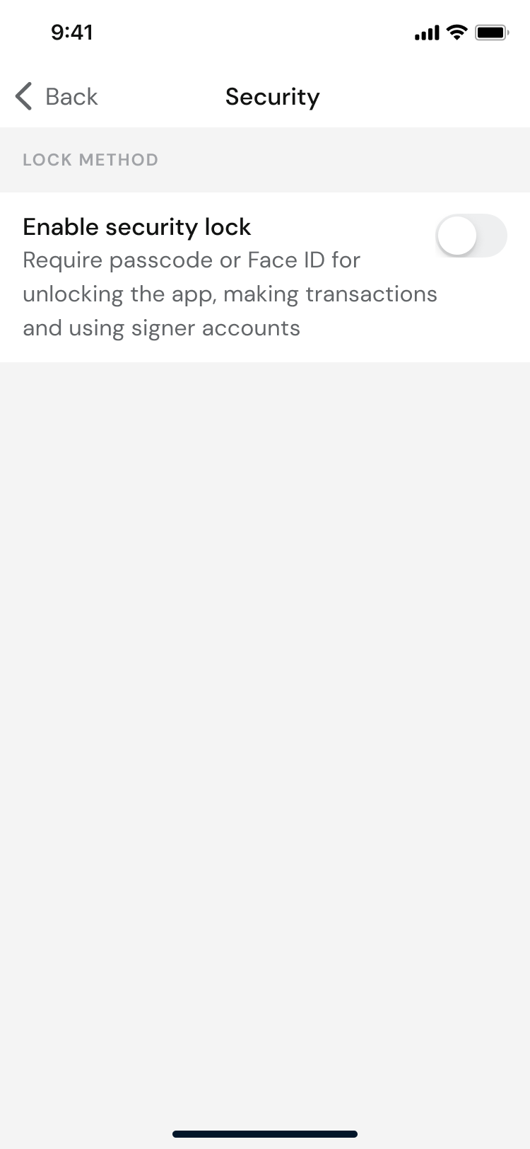[KeySec1] Security Settings Screen - UI - Stage 1 · Issue #2816 · safe ...