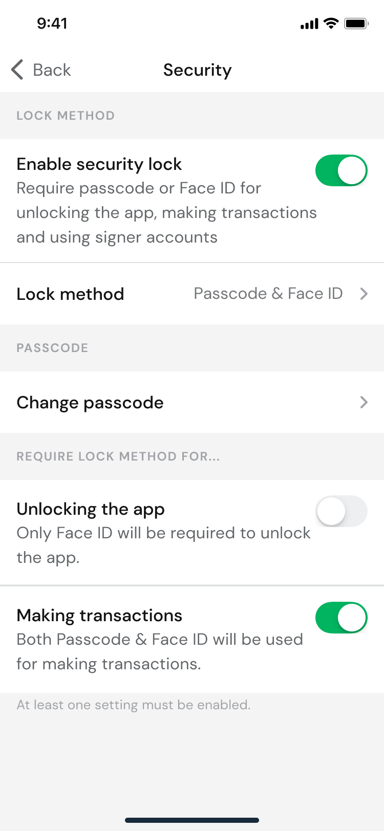 [KeySec1] Security Settings Screen - UI - Stage 1 · Issue #2816 · safe ...