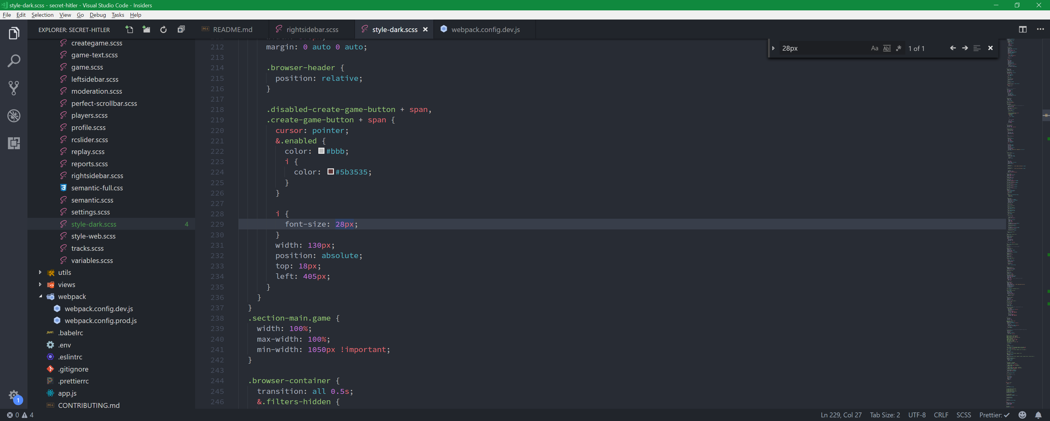 Webpack Sourcemaps For Scss Are Off By ~100 Lines · Issue 723 · Cozuyasecret Hitler · Github