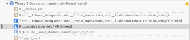 [ue4]Spine crashed when startup on iOS · Issue #1475 · EsotericSoftware/spine-runtimes · GitHub