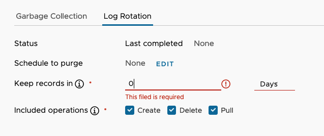 Log rotation UI warning need to be rewritten · Issue #17186 · goharbor/harbor · GitHub
