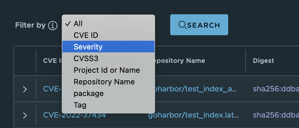 Revise the words of the filter condition · Issue #19011 · goharbor/harbor · GitHub