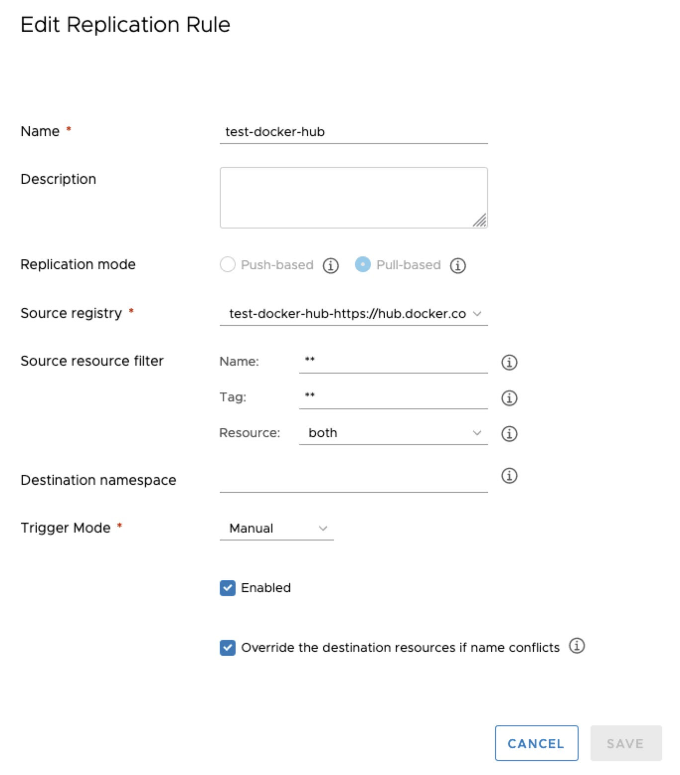 'Both' should be removed in rule of dockerHub · Issue #7578 · goharbor/harbor · GitHub