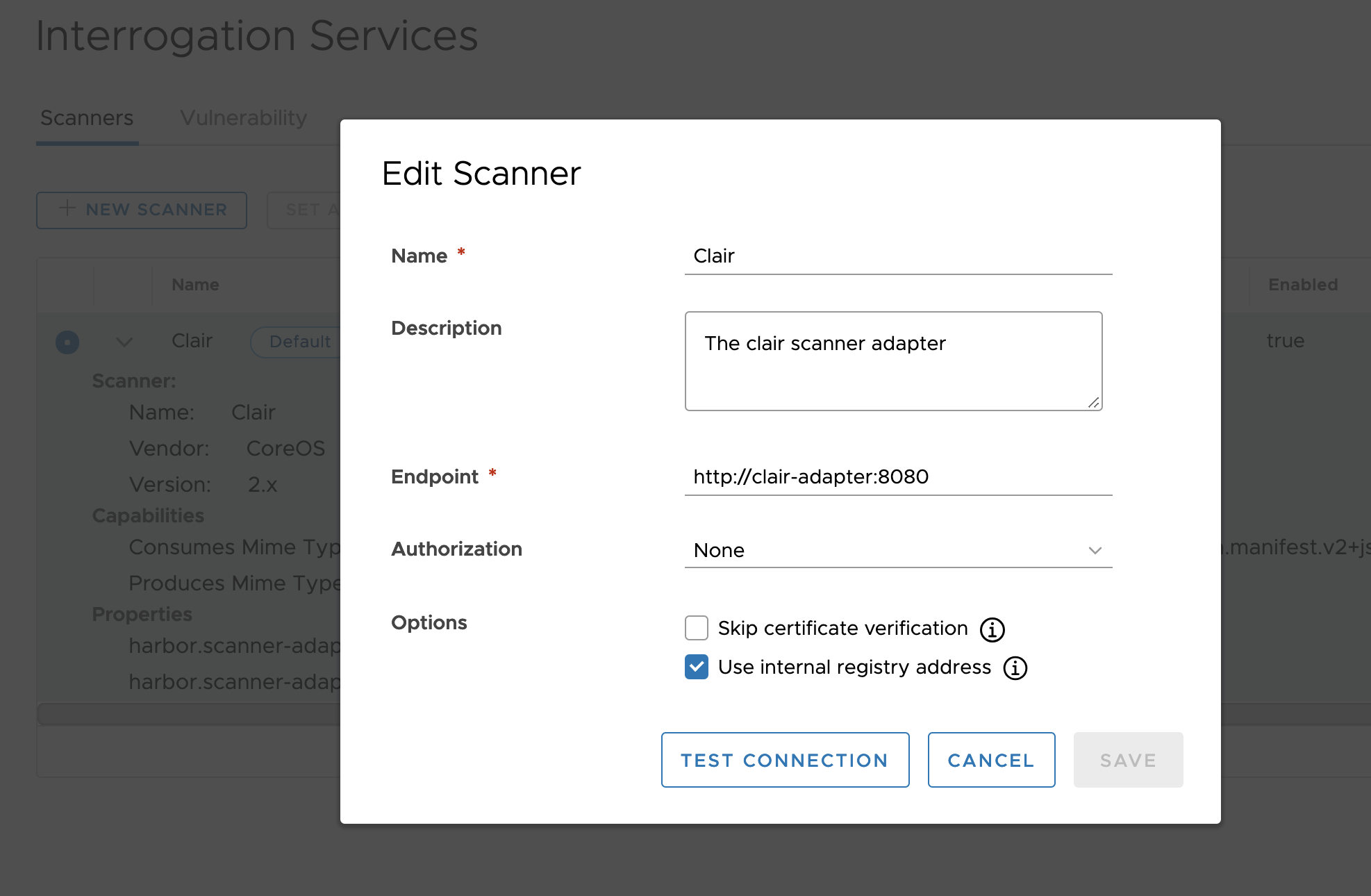 [Scanner] Default clair should not be allowed edit and delete in UI · Issue #9766 · goharbor ...