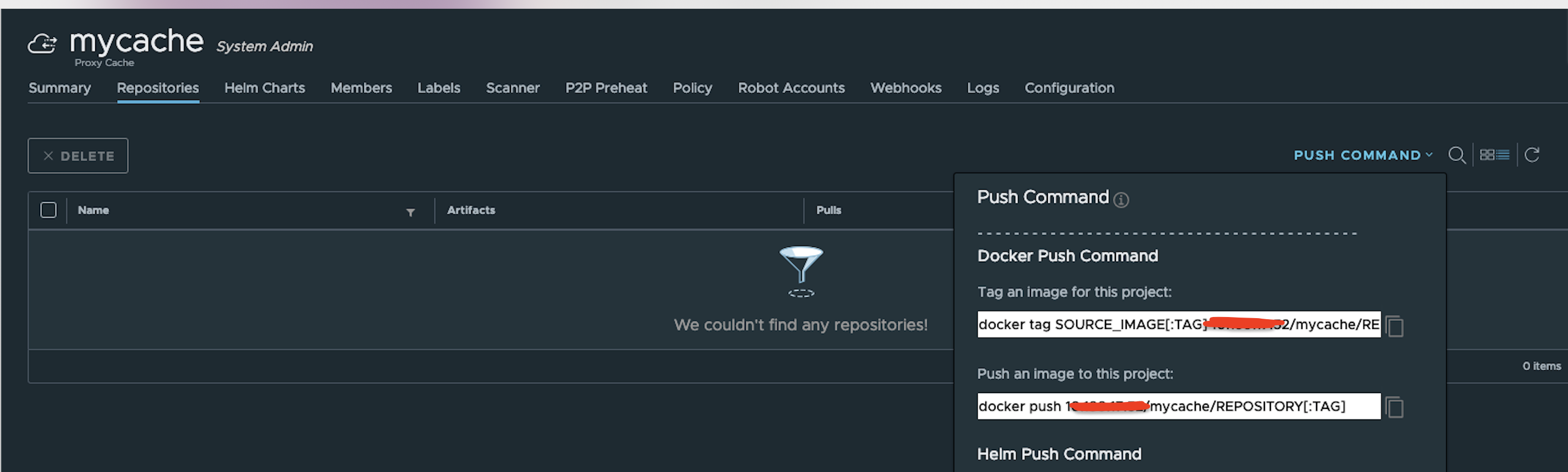 [UI] The push command should be hidden in the proxy cache project · Issue #12711 · goharbor ...