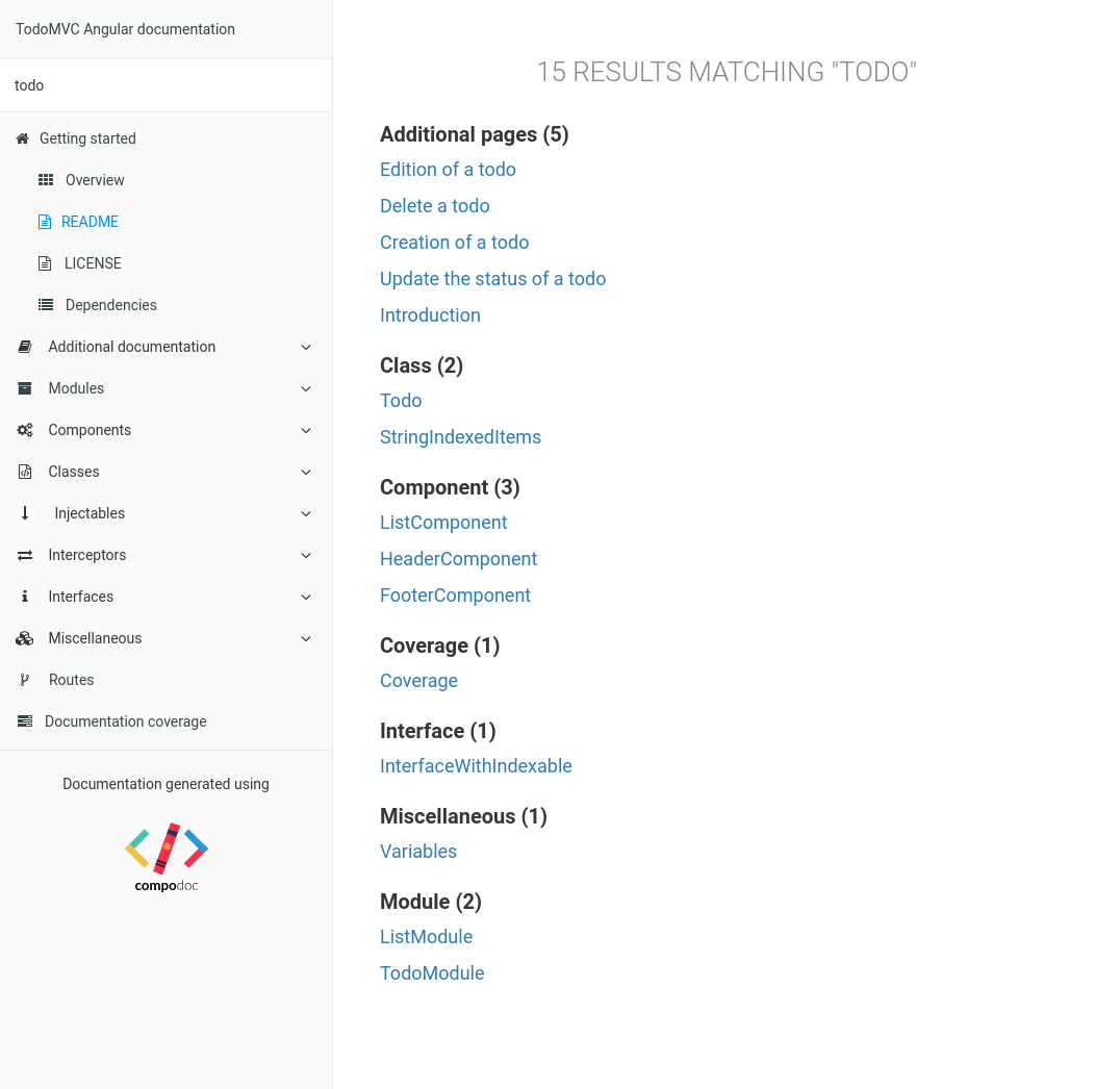 [FEATURE] Searching for keywords, components, interfaces, etc. returns nothing in the search ...