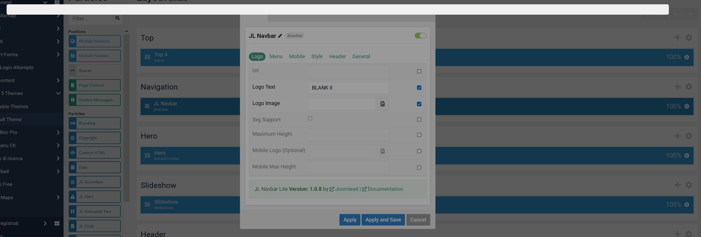 error configuring templete · Issue #3124 · gantry/gantry5 · GitHub