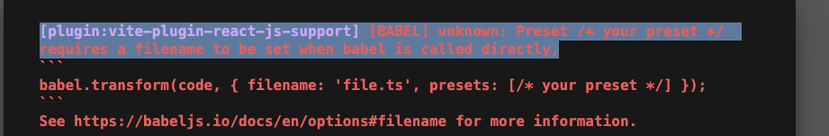 babel 找不到文件地址 · Issue #3 · dravenww/vite-plugin-react-js-support · GitHub