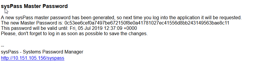 Temporary password - understanding · Issue #1381 · nuxsmin/sysPass · GitHub
