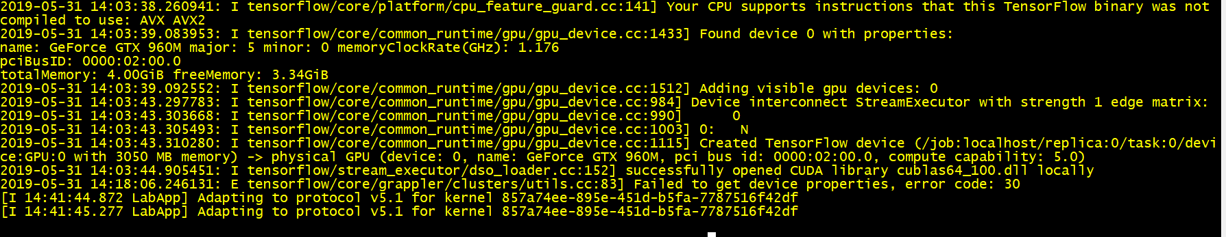 Failed to get device properties, error code: 30 · Issue #28053 ...