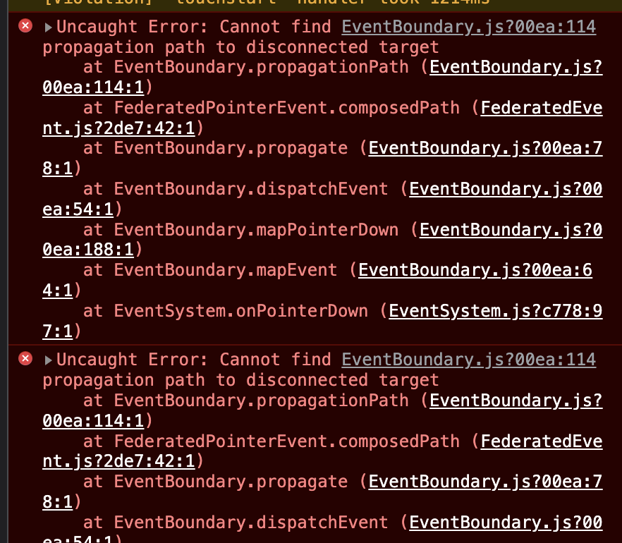 Container Interactive Error · Issue 8976 · Pixijspixijs · Github