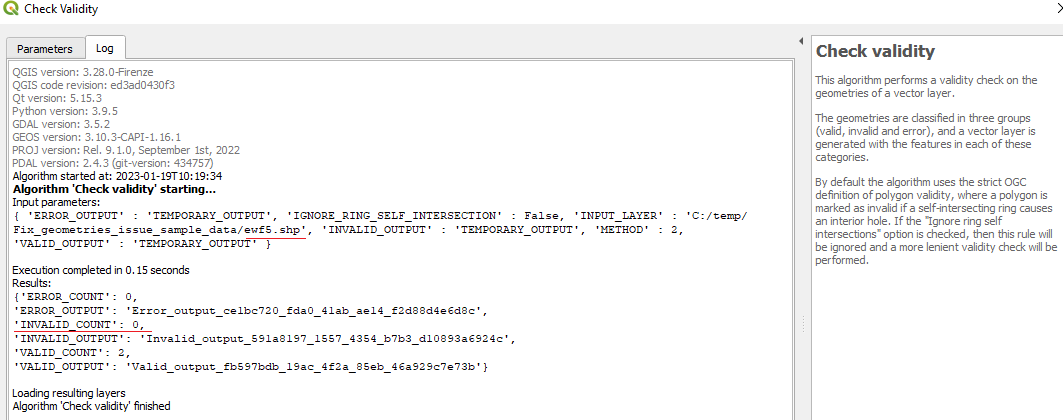 Remaining Geometry Issues In Dataset After Applying Fix Geometries Processing Tool · Issue 