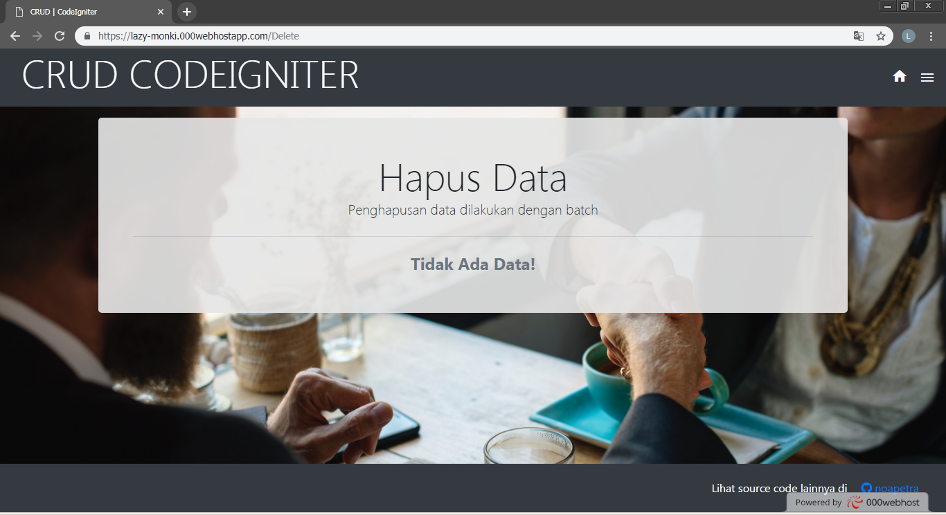 GitHub - b-ivy/CodeIgniter_CRUD: Live Demo