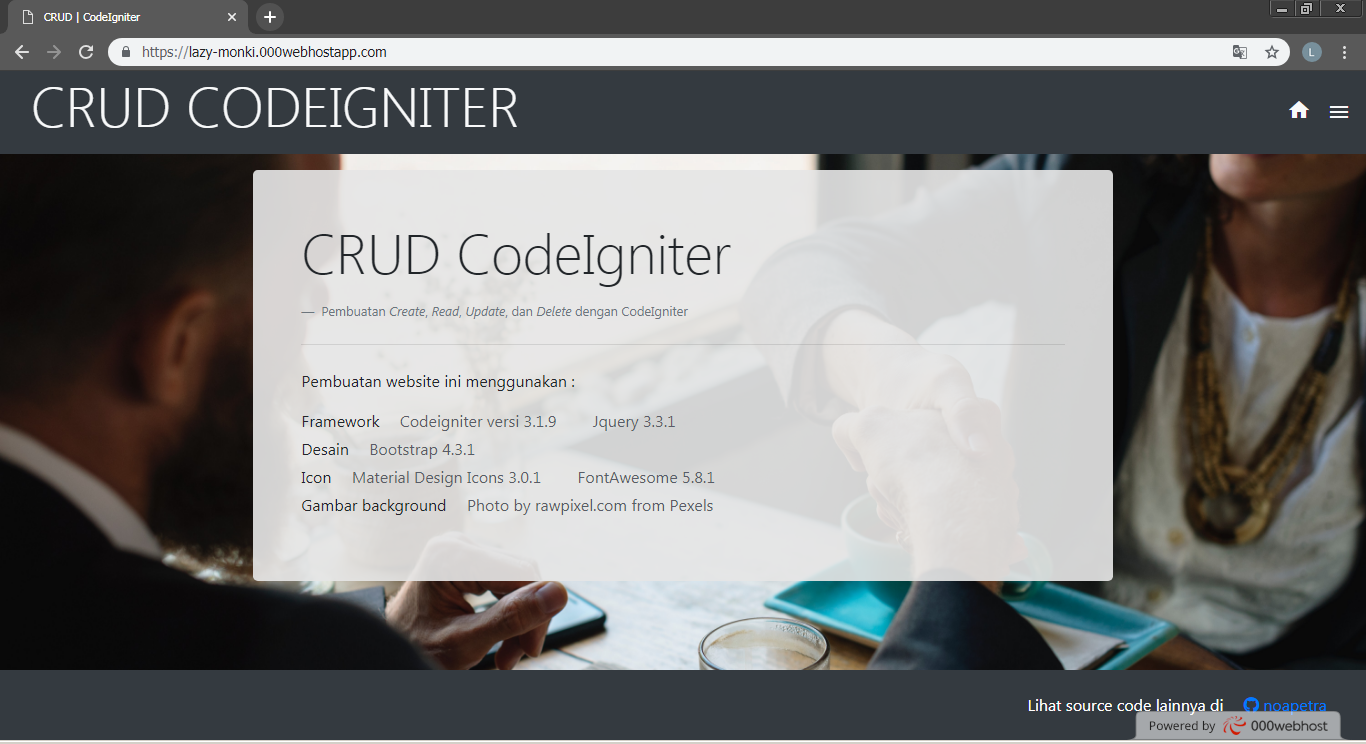 GitHub - b-ivy/CodeIgniter_CRUD: Live Demo