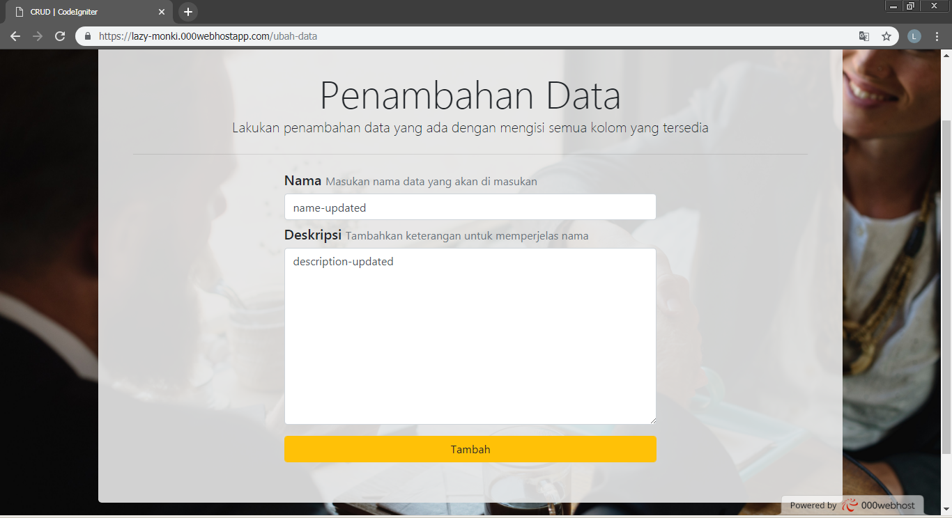 GitHub - b-ivy/CodeIgniter_CRUD: Live Demo