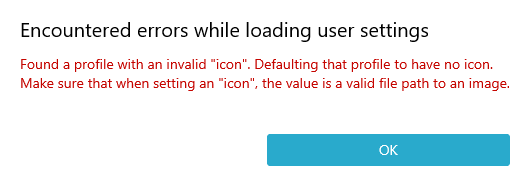 Error while applying custom icon · Issue #5830 · microsoft/terminal ...