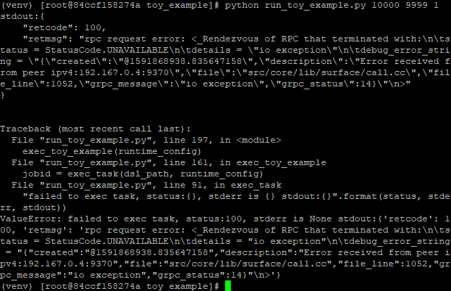Cannot run toy_example · Issue #155 · FederatedAI/KubeFATE · GitHub