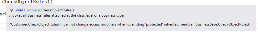 CSLAMVC project: CheckObjectRules warning · Issue #889 · MarimerLLC/csla · GitHub