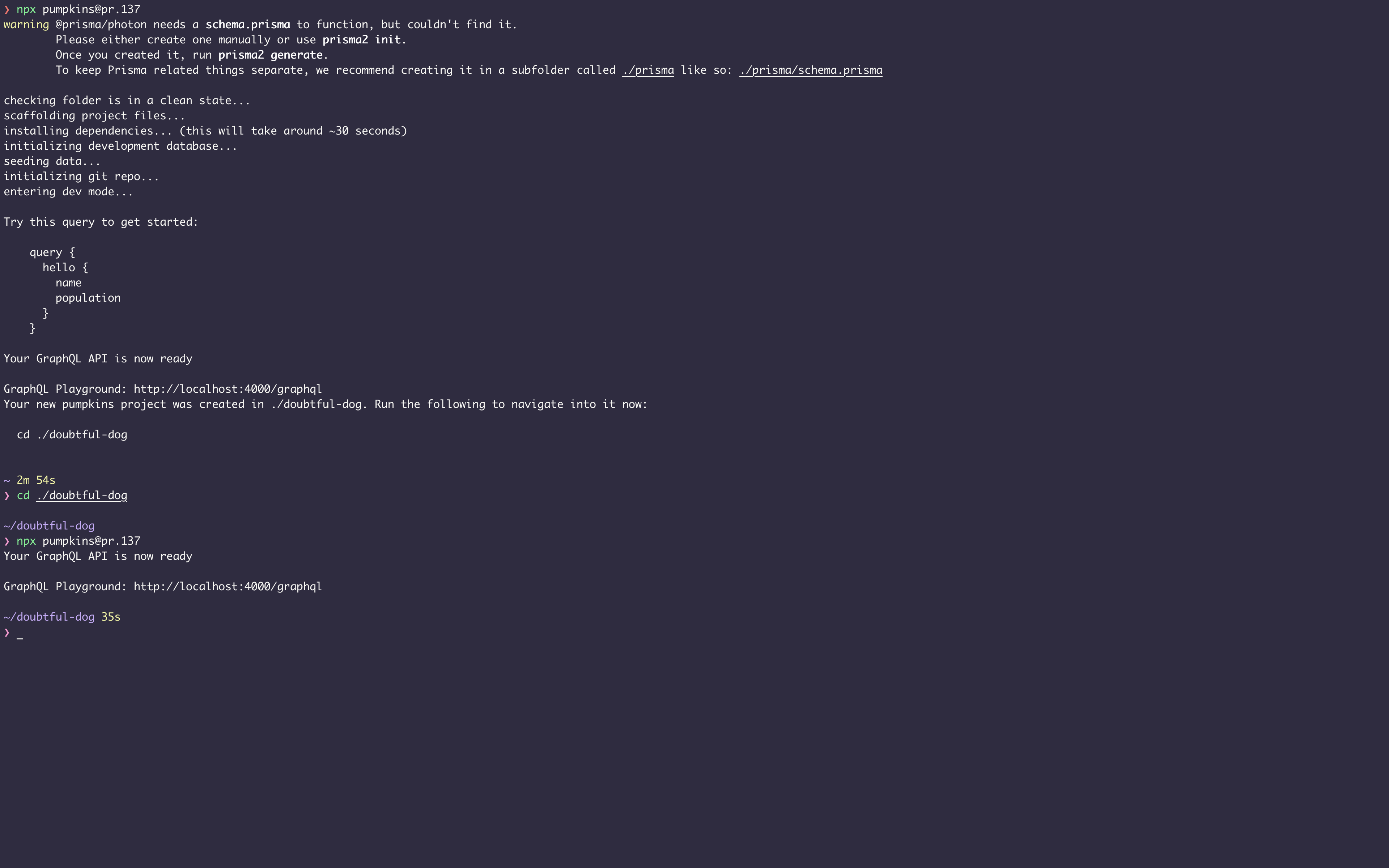 feat: cli entrypoint by jasonkuhrt · Pull Request #137 · prisma-labs/graphql-framework ...