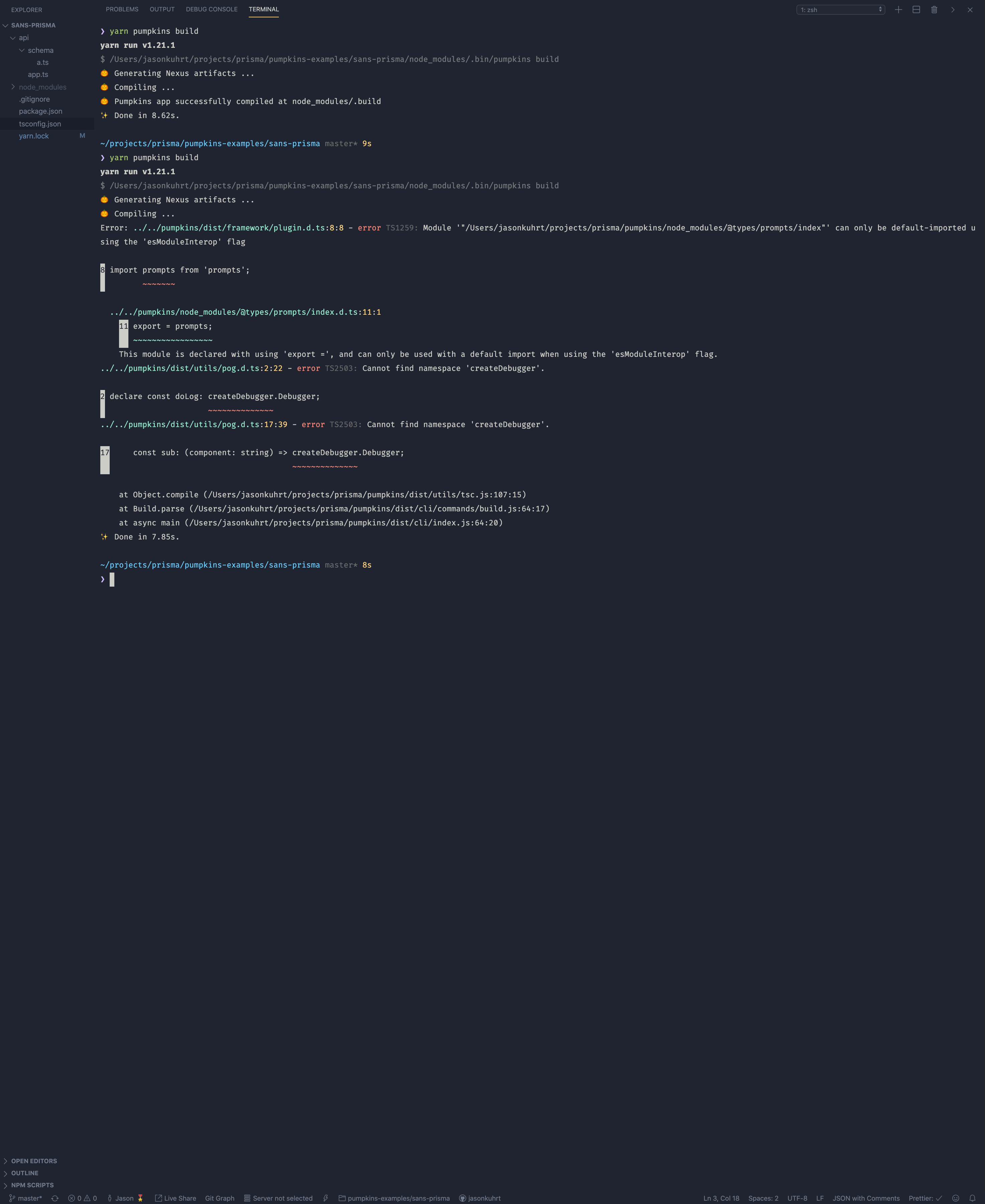 prompts dependency forces esModule setting on client apps · Issue #171 · prisma-labs/graphql ...