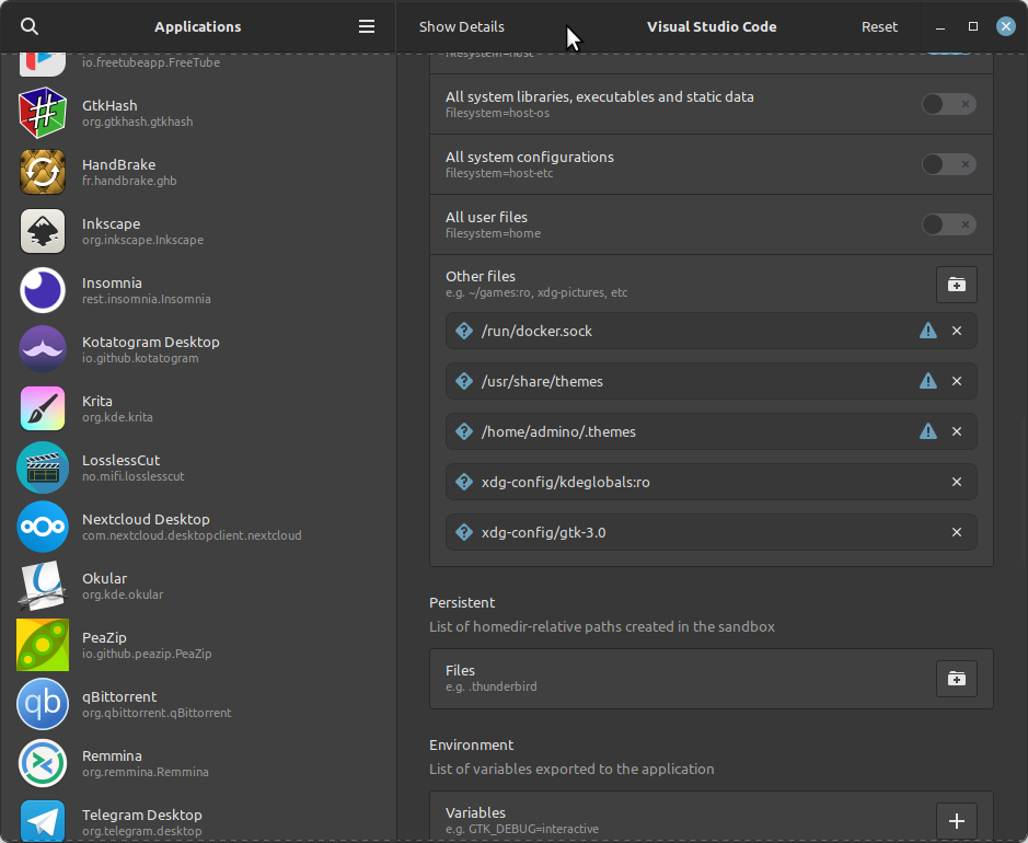 Unable to use Docker Compose · Issue #255 · flathub/com.visualstudio.code · GitHub
