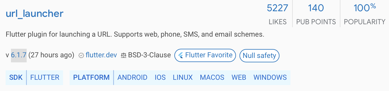 Clicking on version number should redirect to changelog · Issue #6210 · dart-lang/pub-dev · GitHub