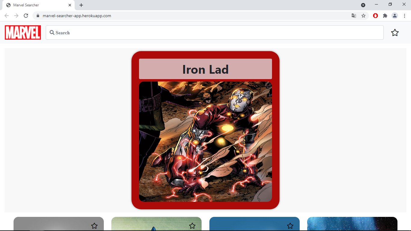 GitHub - micaelavera/marvel-react-challenge: Aplicación web utilizando ...