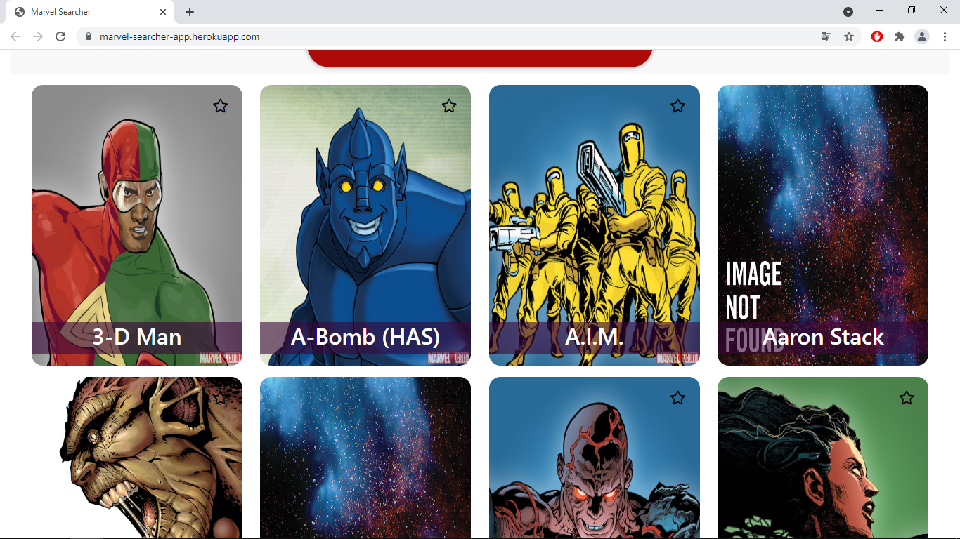 GitHub - micaelavera/marvel-react-challenge: Aplicación web utilizando la API de Marvel ...