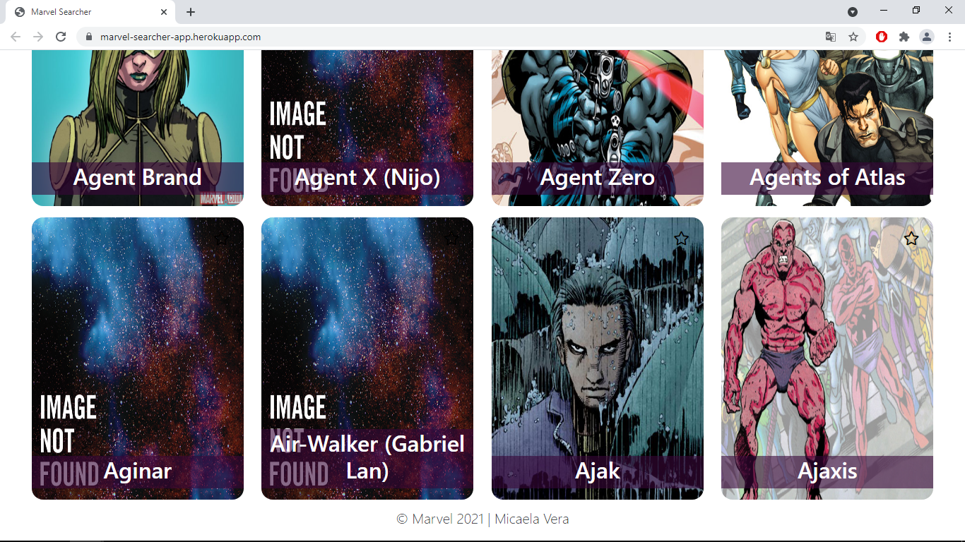 GitHub - micaelavera/marvel-react-challenge: Aplicación web utilizando la API de Marvel ...