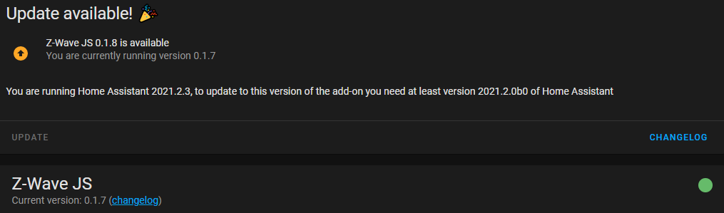 Unable to install new update of Z-Wave JS 0.1.8 · Issue #1880 · home ...