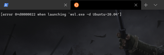 Error 0xd0000022 when launching any shell (PS, cmd, git bash, PS7, Azure Cloud Shell) in WT ...