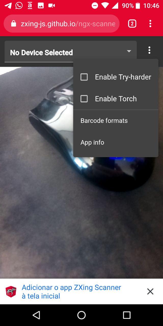 Turning off the flashlight reset the camera · Issue #239 · zxing-js/ngx-scanner · GitHub