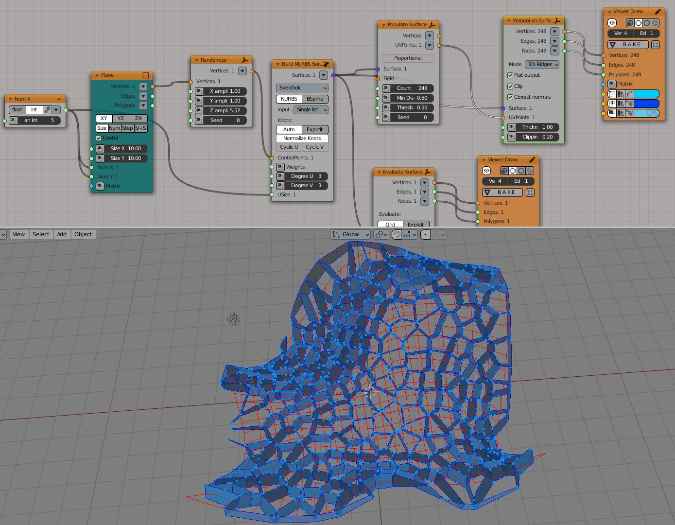 Voronoi on Surface — Sverchok 1, 1, 0 documentation