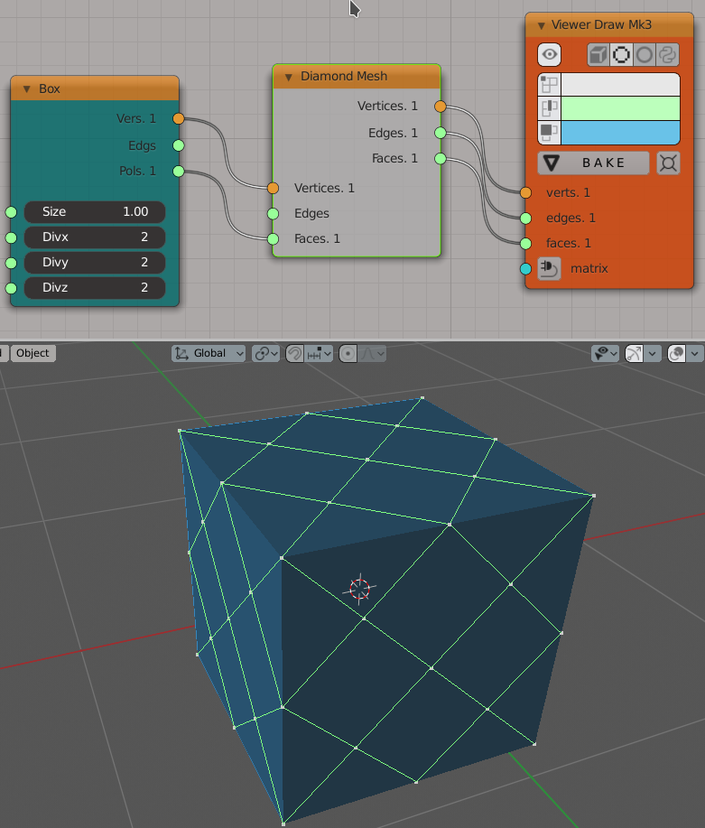 Diamond Mesh — Sverchok 1, 2, 0 documentation
